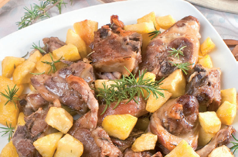 Lamb with potatoes