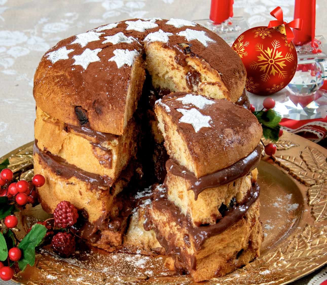 Panettone with bunet cream